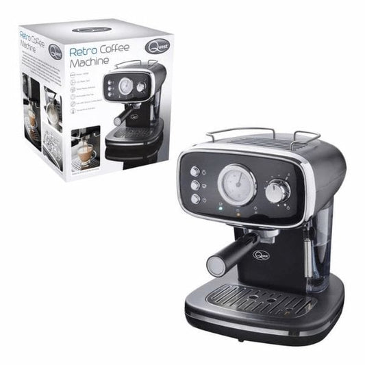 Quest Retro Coffee Machine with Milk Frother | Appliances – napev